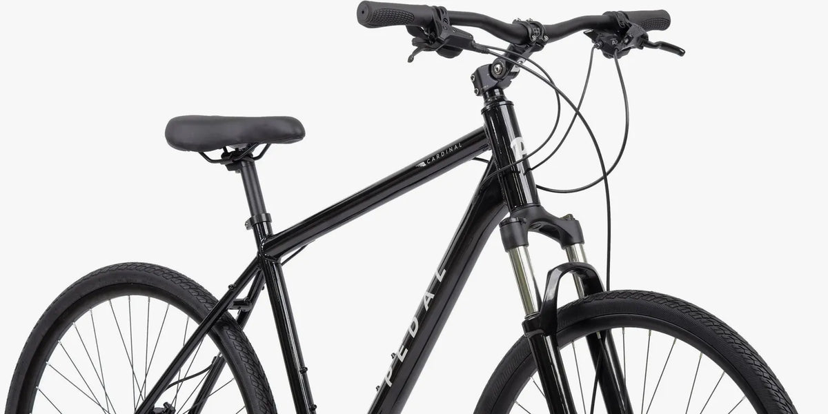 Pedal Cardinal Hybrid Bike Gloss Black – Pedal Bikes
