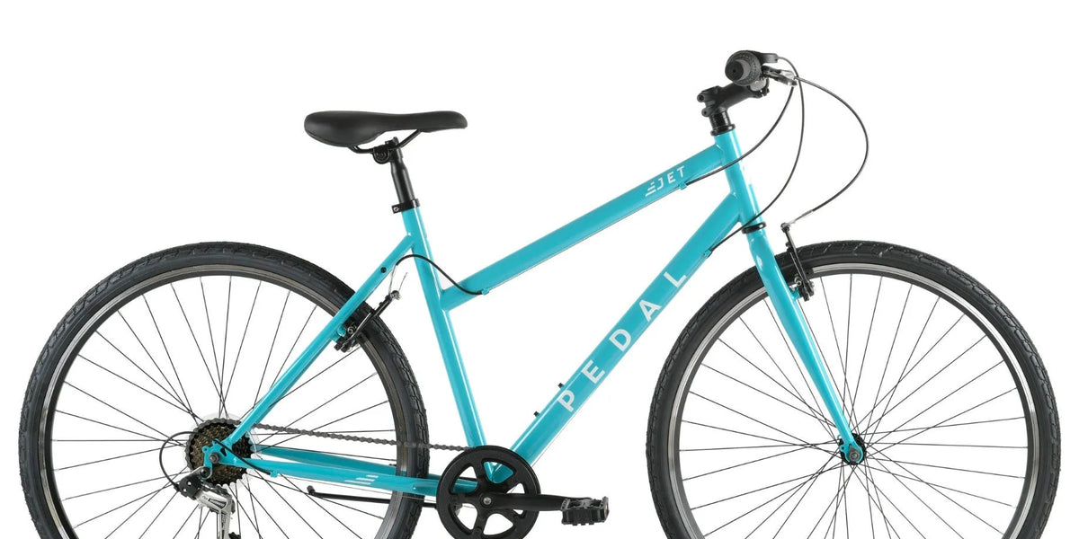 Pedal Jet 3 Trapeze Flat Bar Road Bike Turquoise – Pedal Bikes