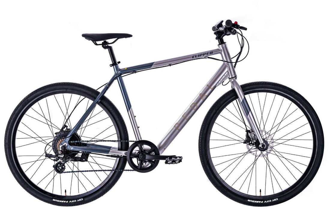 Pedal Clipper Electric Flat Bar Road Bike Grey 50cm | Pedal | Pedal Bikes