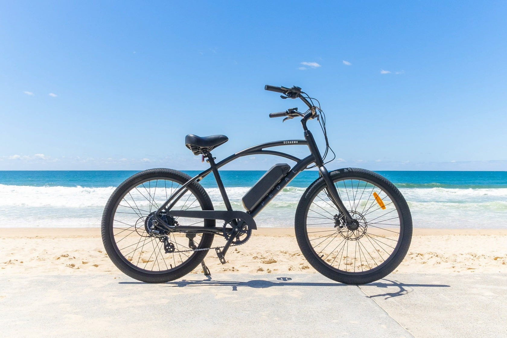 Pedal Seahawk Electric Cruiser Bike Black | Pedal | Pedal Bikes